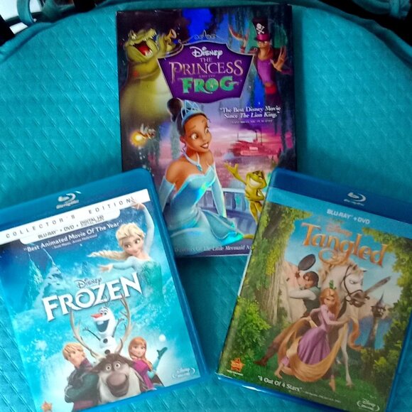 Disney | Other | Frozen Tangled Princess Frog Dvds | Poshmark